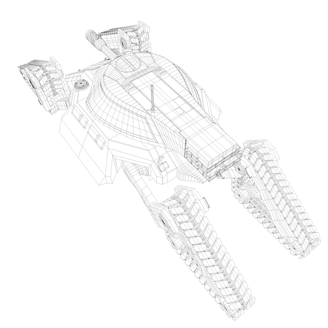 Sci-fi Tank C4d