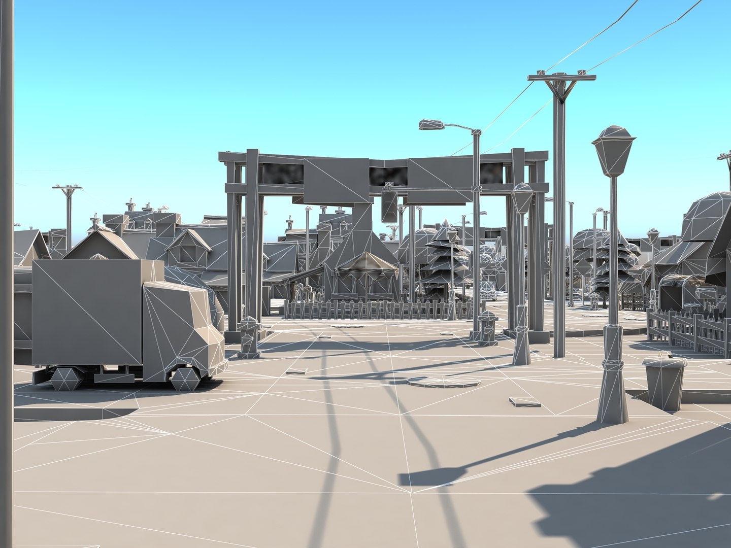 Cartoon Town Model - TurboSquid 2326004