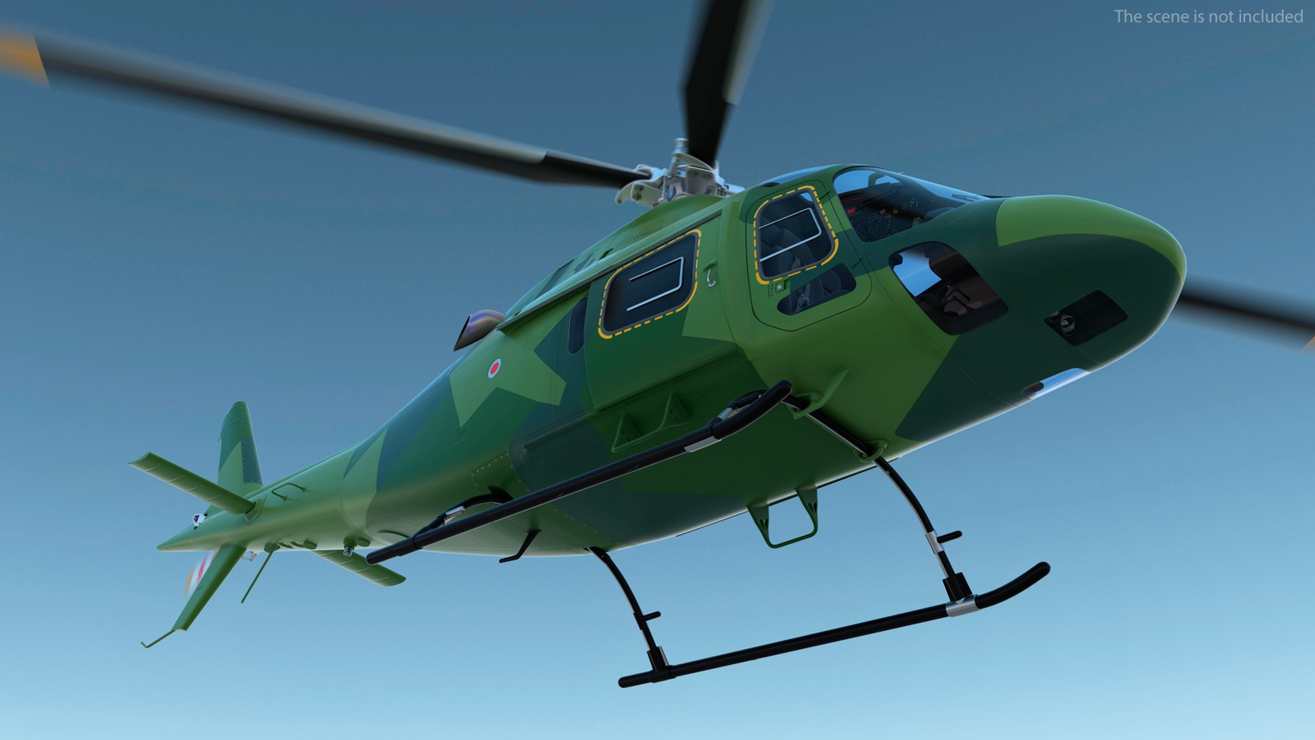 Army Helicopter AgustaWestland AW119 Rigged for Cinema 4D 3D model ...