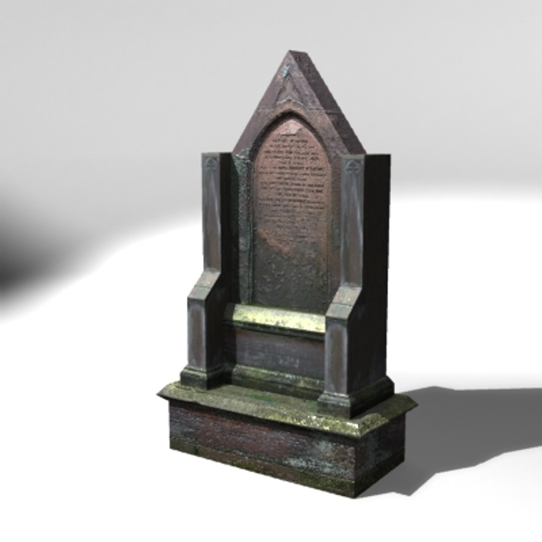3d Stone Grave Gravestone