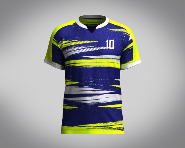 3D Mens Soccer Neon Color Jersey Player-10 - TurboSquid 2048483