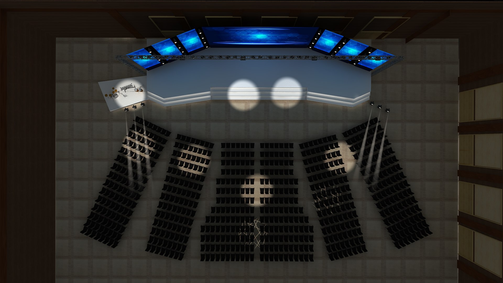 3D conference hall model - TurboSquid 1676191