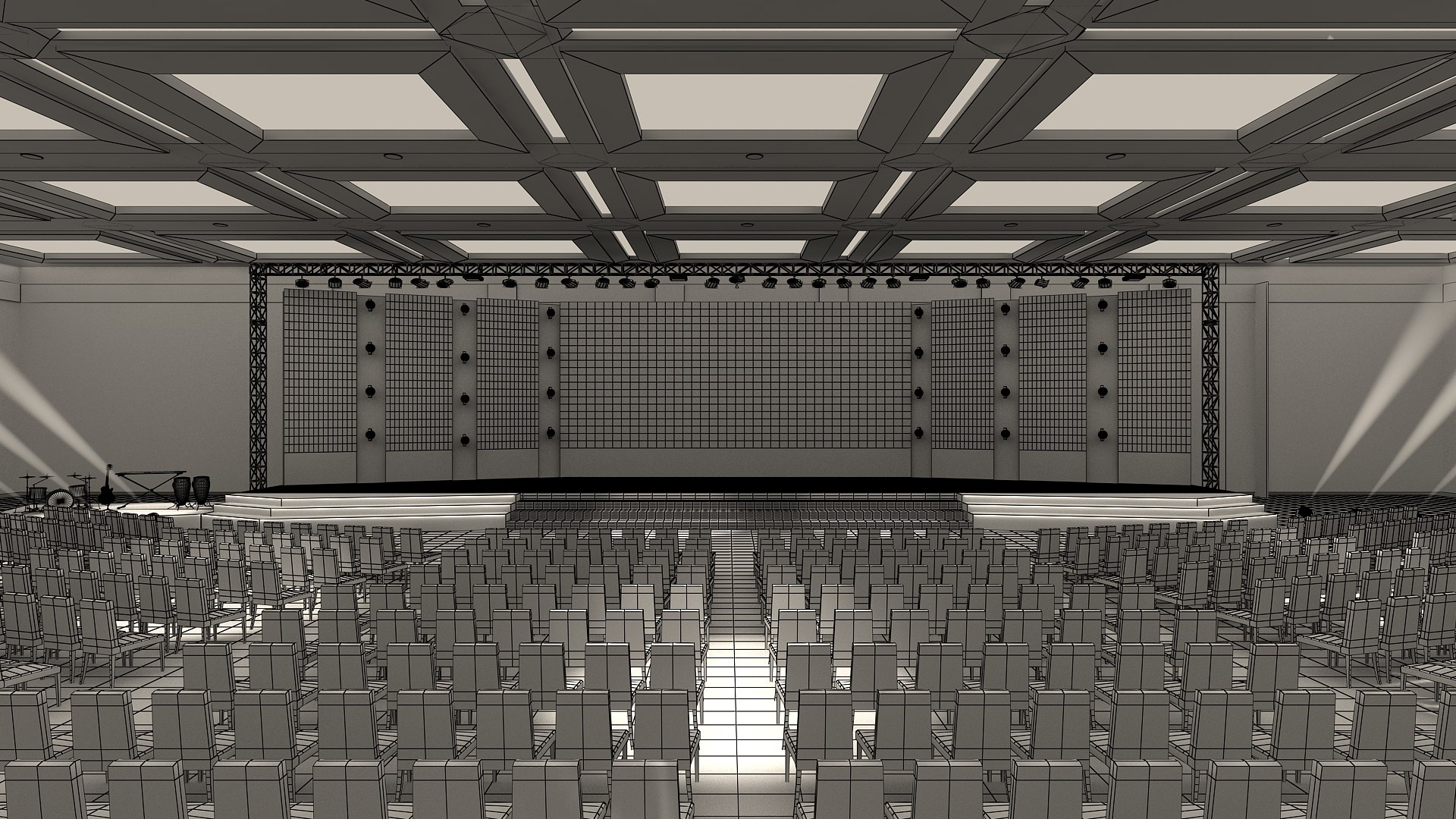 3D conference hall model - TurboSquid 1676191