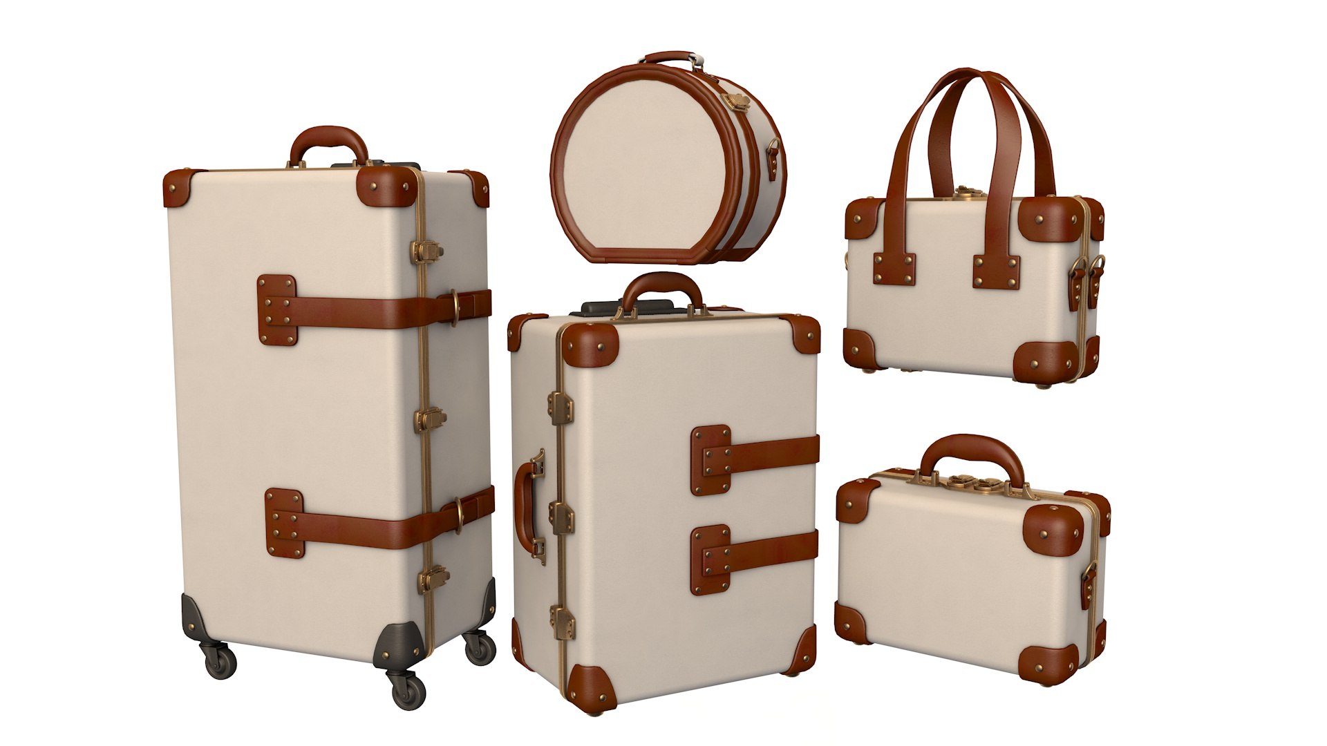 3D Steamline Luggage Set Model - TurboSquid 2002329