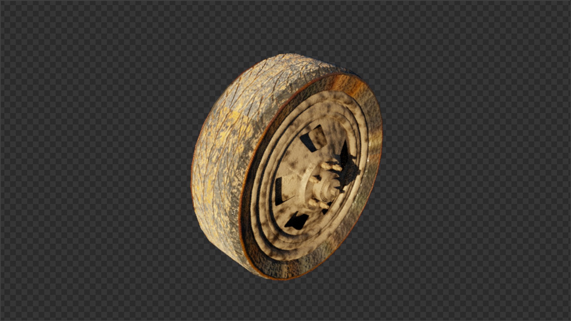 3D Model Old Wheel - TurboSquid 2050379