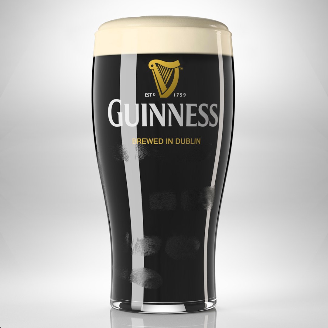 3d model irish beer guinness