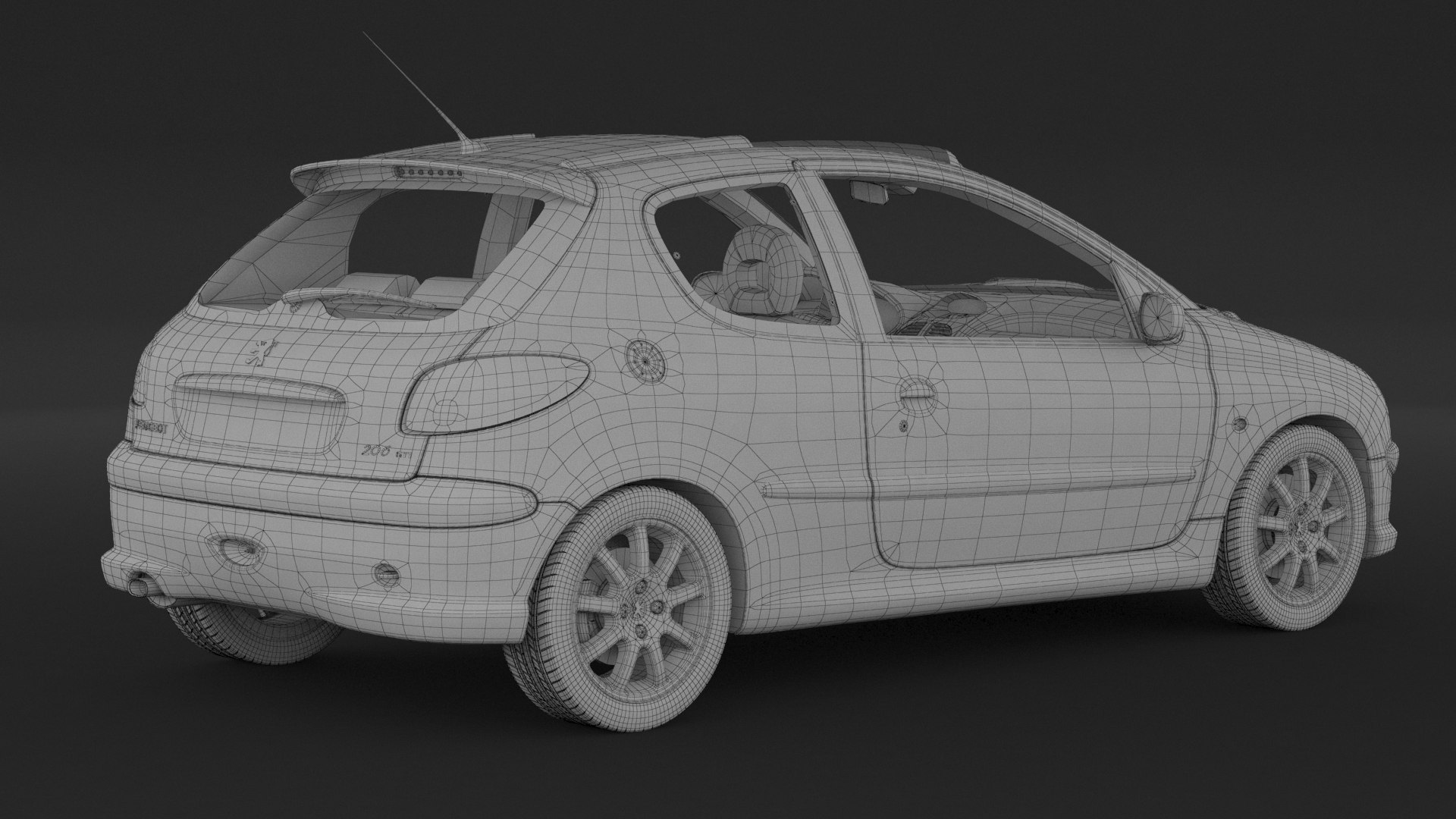 206 Gti Peugeot 3D Model - TurboSquid 1377470