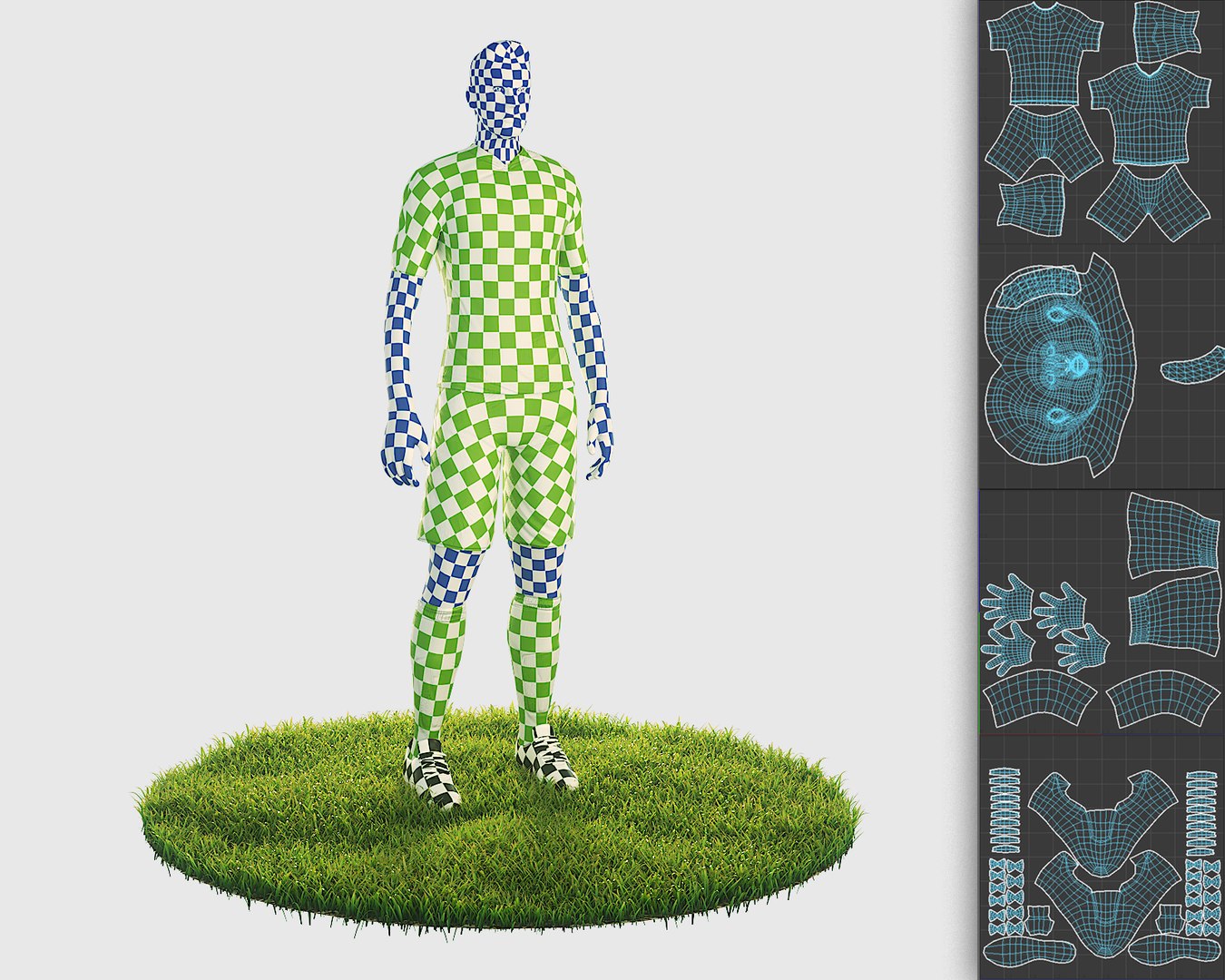 Ready Football Player Character 3D Model - TurboSquid 1228703