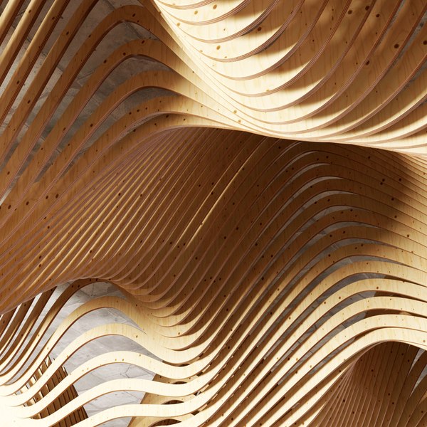 Parametric wood ceiling 3D model - TurboSquid 1487842