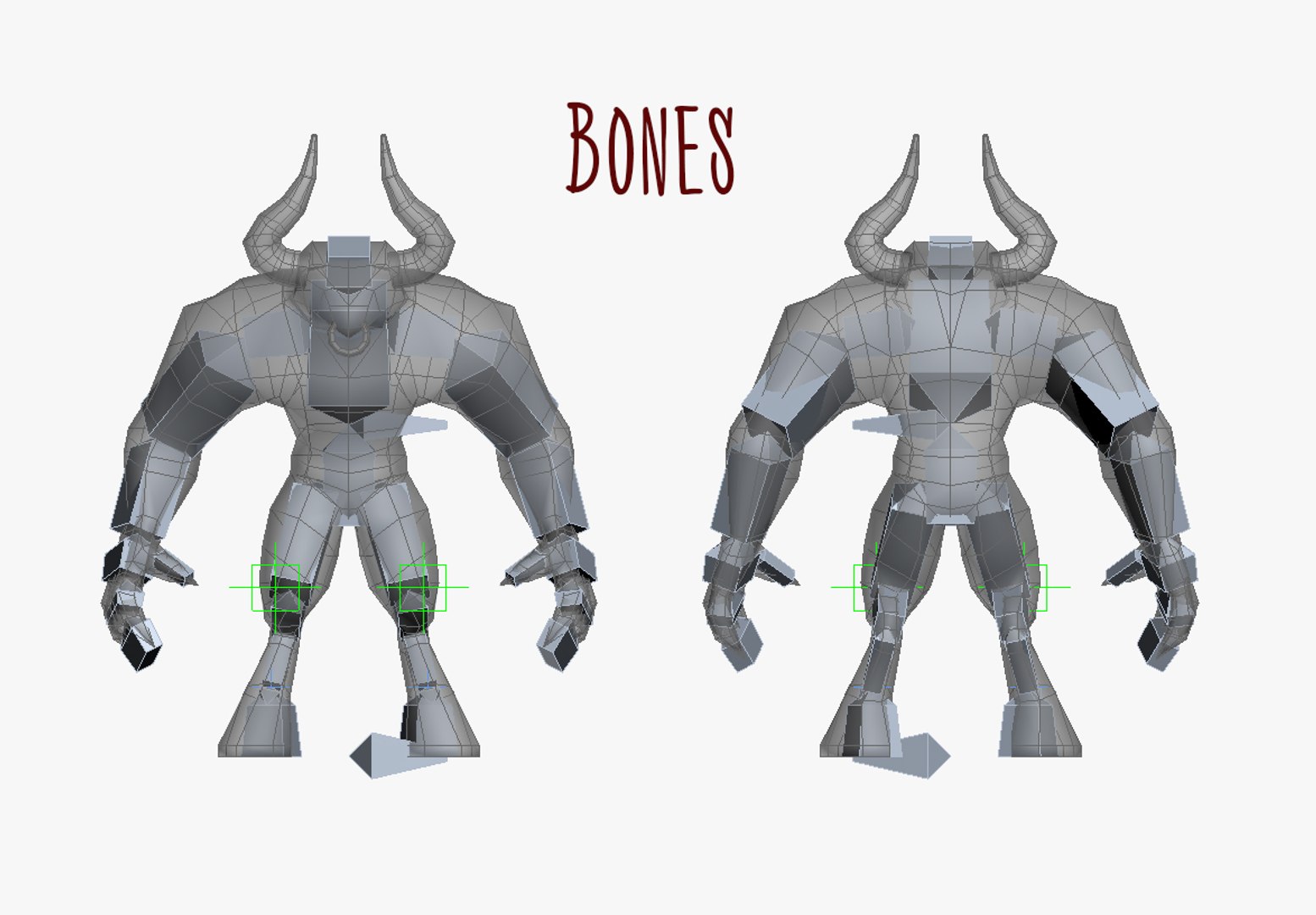 minotaur animations character 3d model