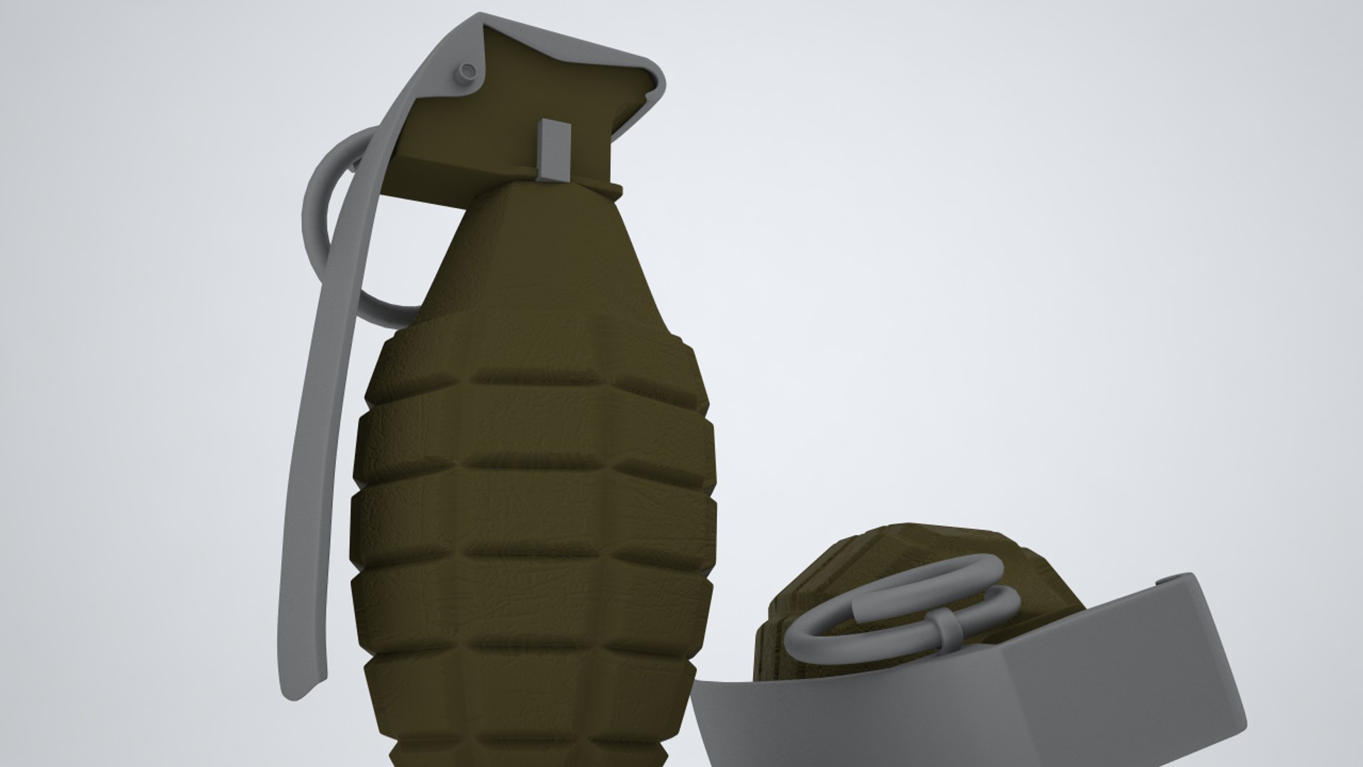 Free Hand Grenade 3d Model