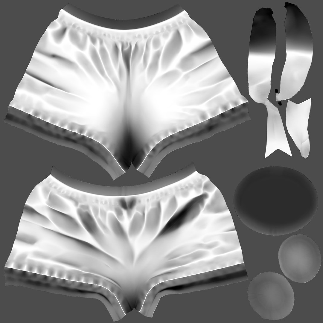 Plush Bloomers Sleep Shorts 3D model - TurboSquid 2074411