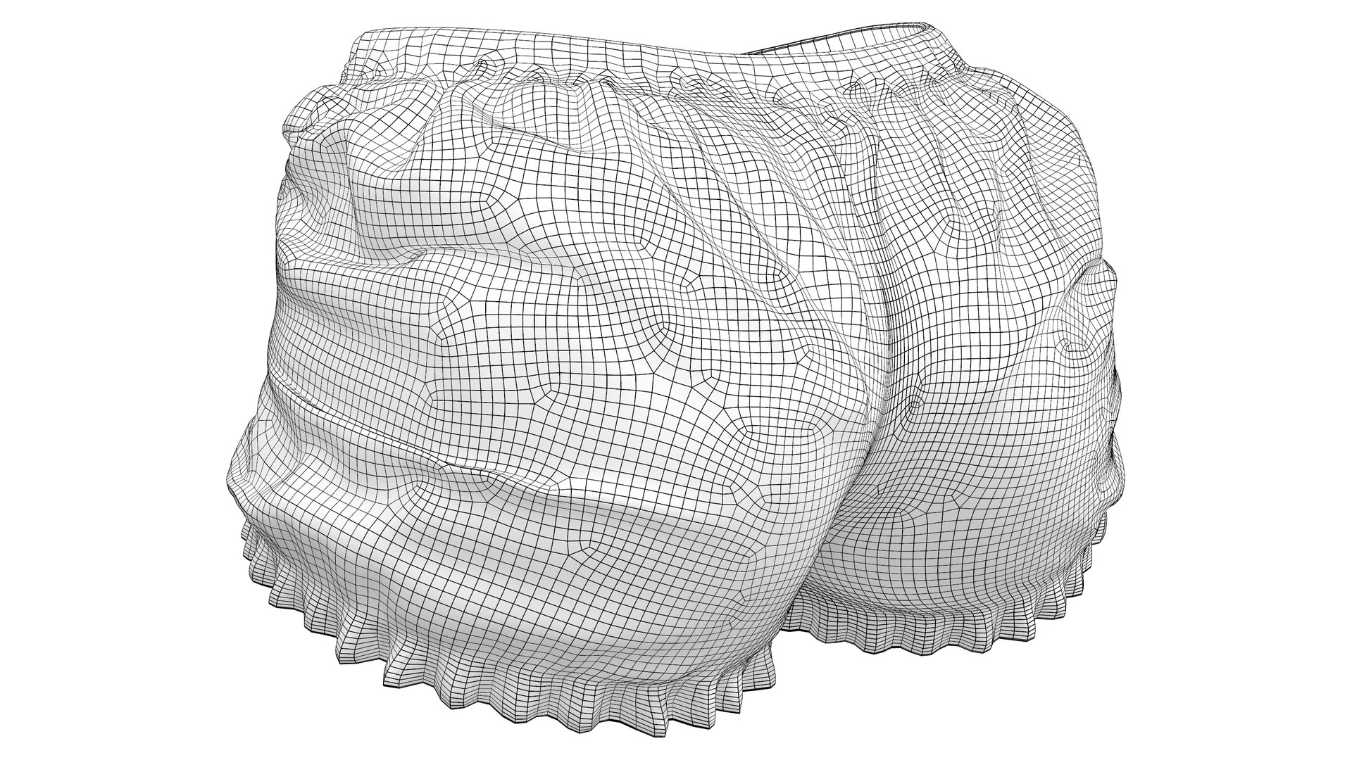 Plush Bloomers Sleep Shorts 3D model - TurboSquid 2074411