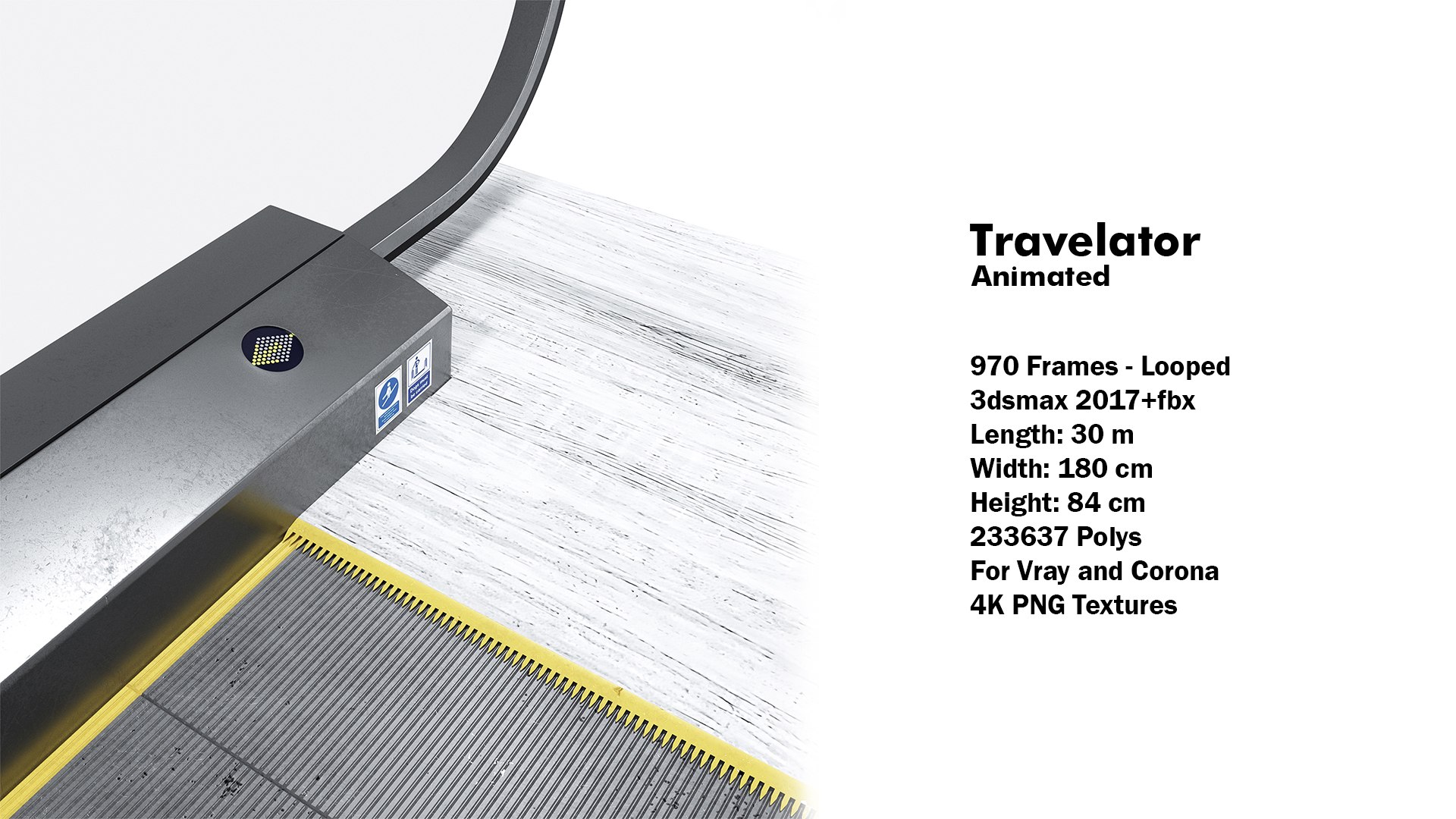 Travelator - Animated 3D Model - TurboSquid 2354806