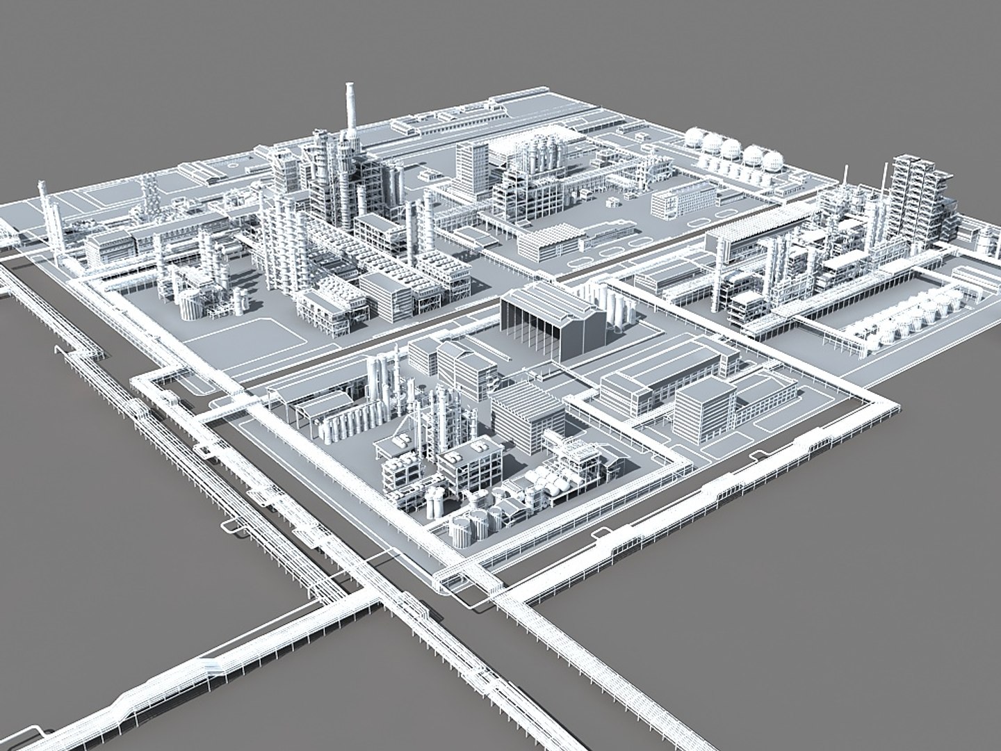 3d Mega Refinery Model