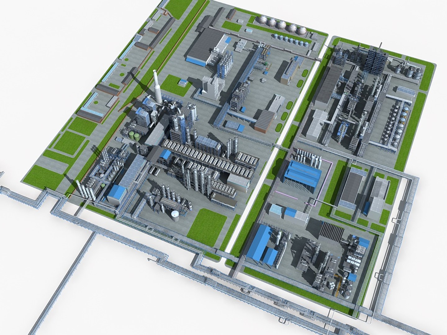 3d Mega Refinery Model