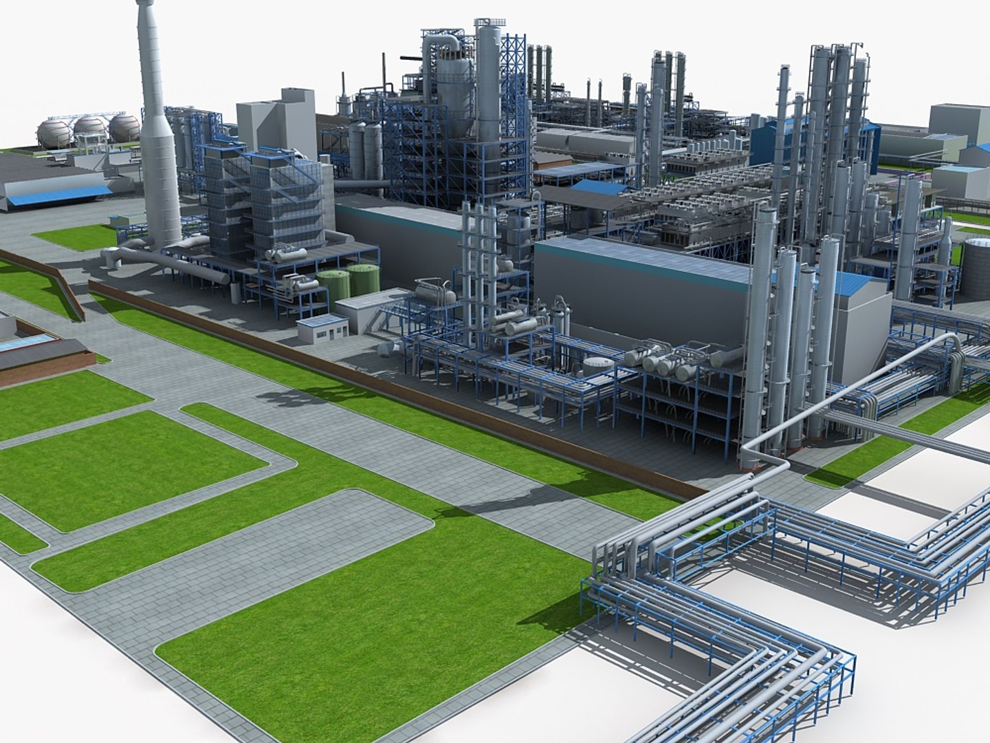 3d Mega Refinery Model