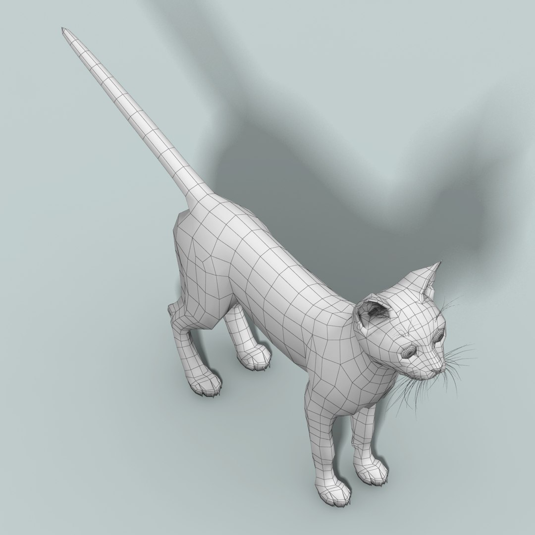 bengal cat animation 3d model
