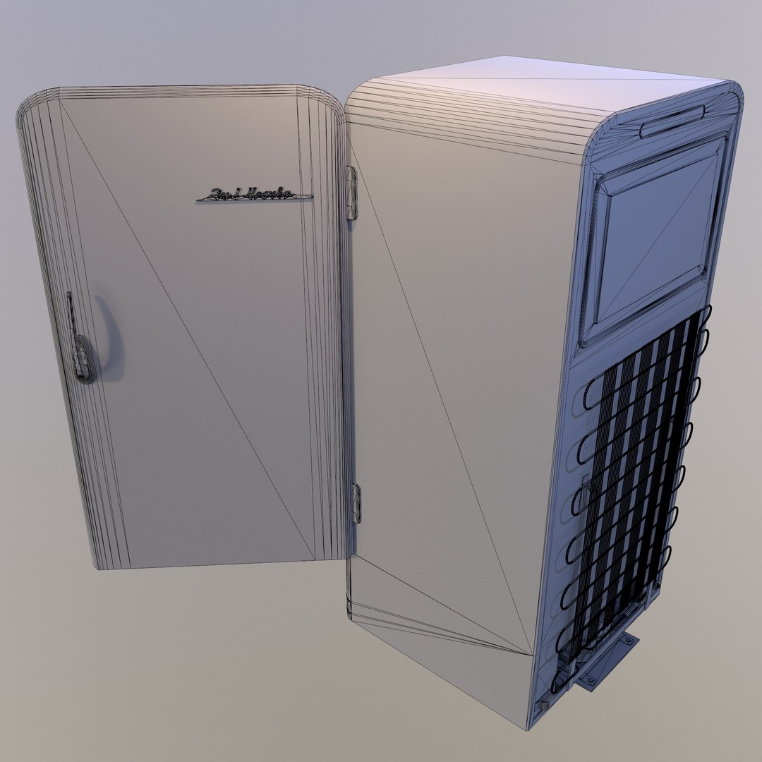 3D model Soviet Vintage refrigerator Zil Moskva 9 Color Variants ...
