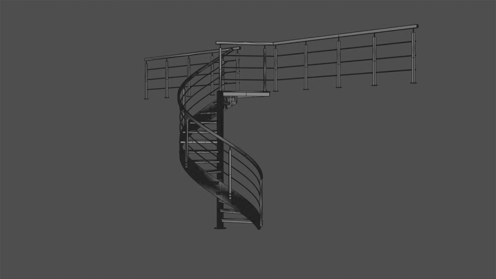 3D Spiral Stairs - TurboSquid 2000969