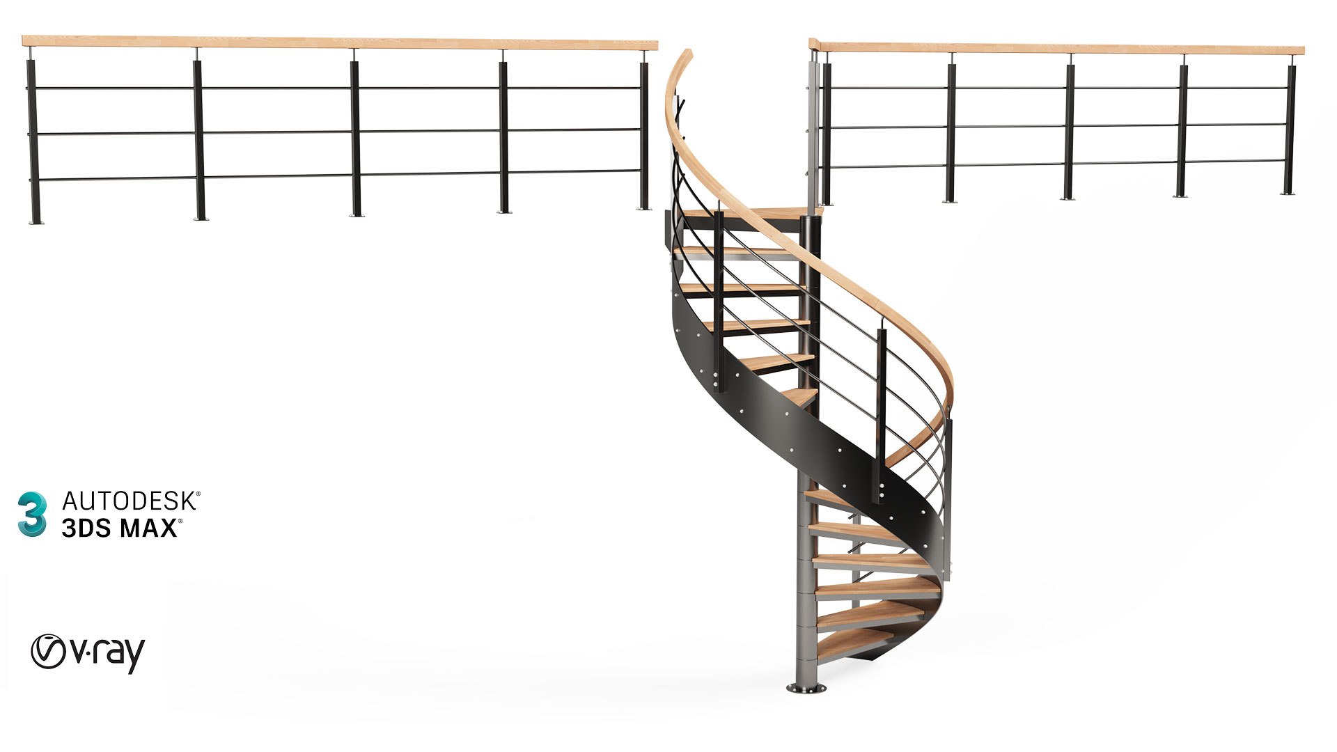 3D Spiral stairs - TurboSquid 2000969