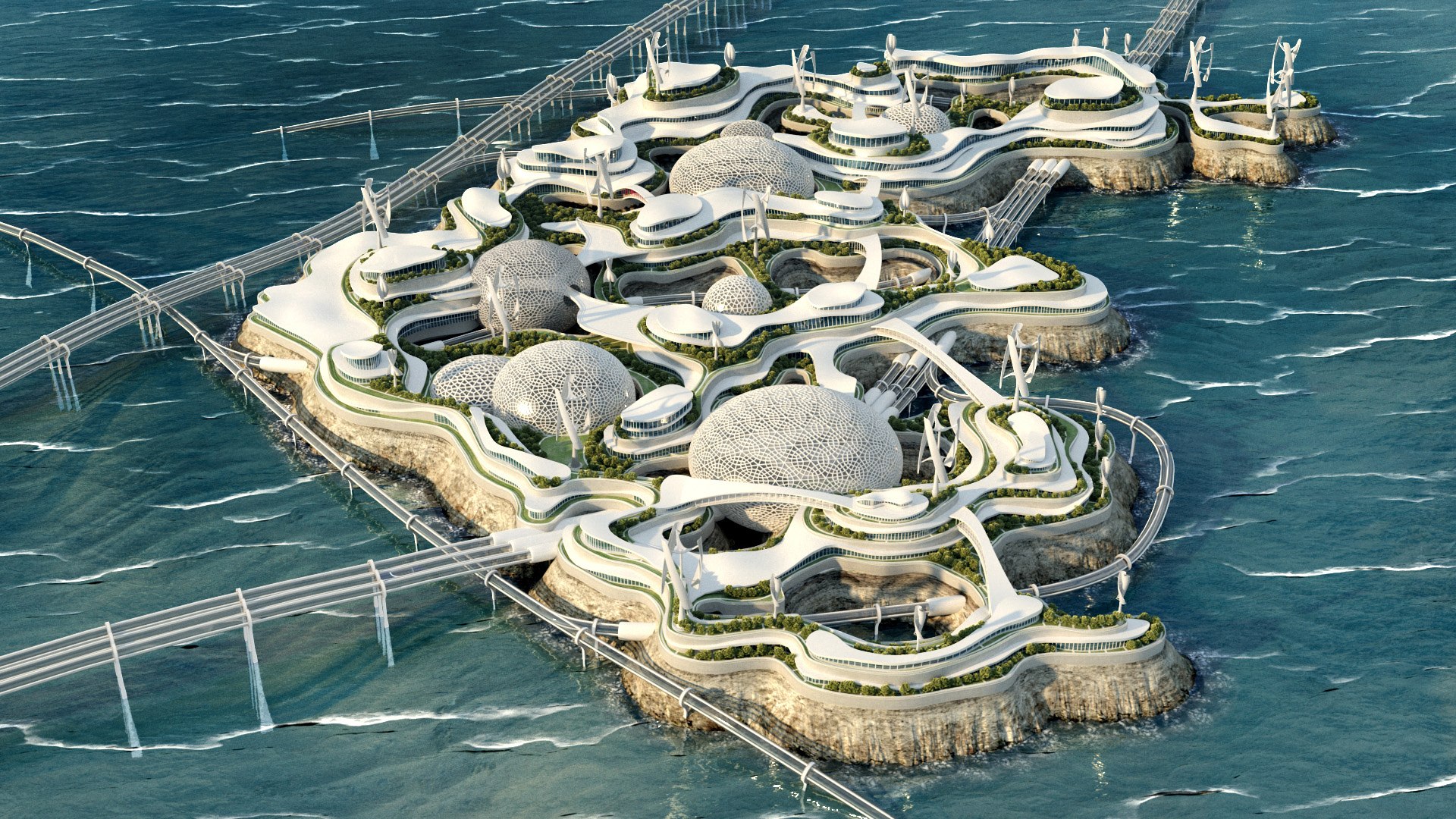 City Future Bionic Architecture 3D Model - TurboSquid 1572400