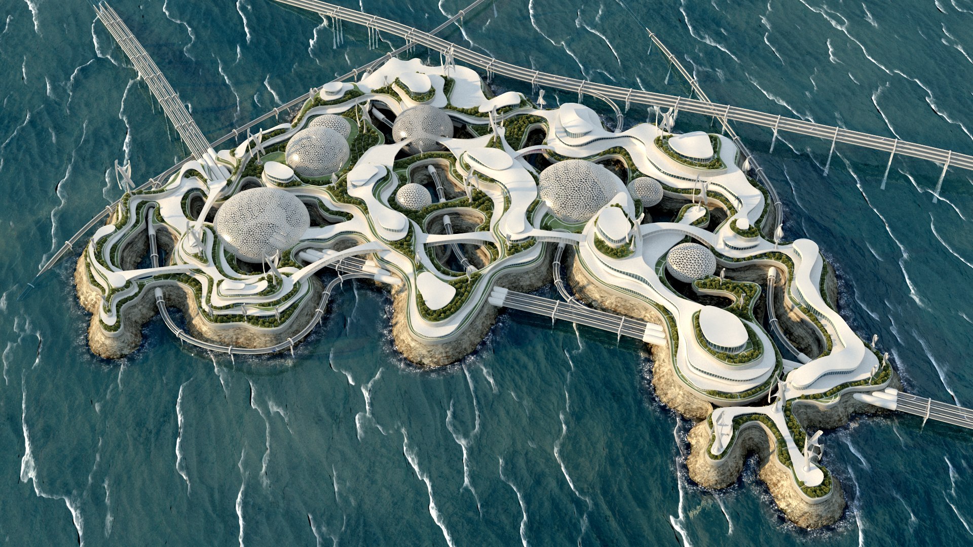 City Future Bionic Architecture 3D Model - TurboSquid 1572400