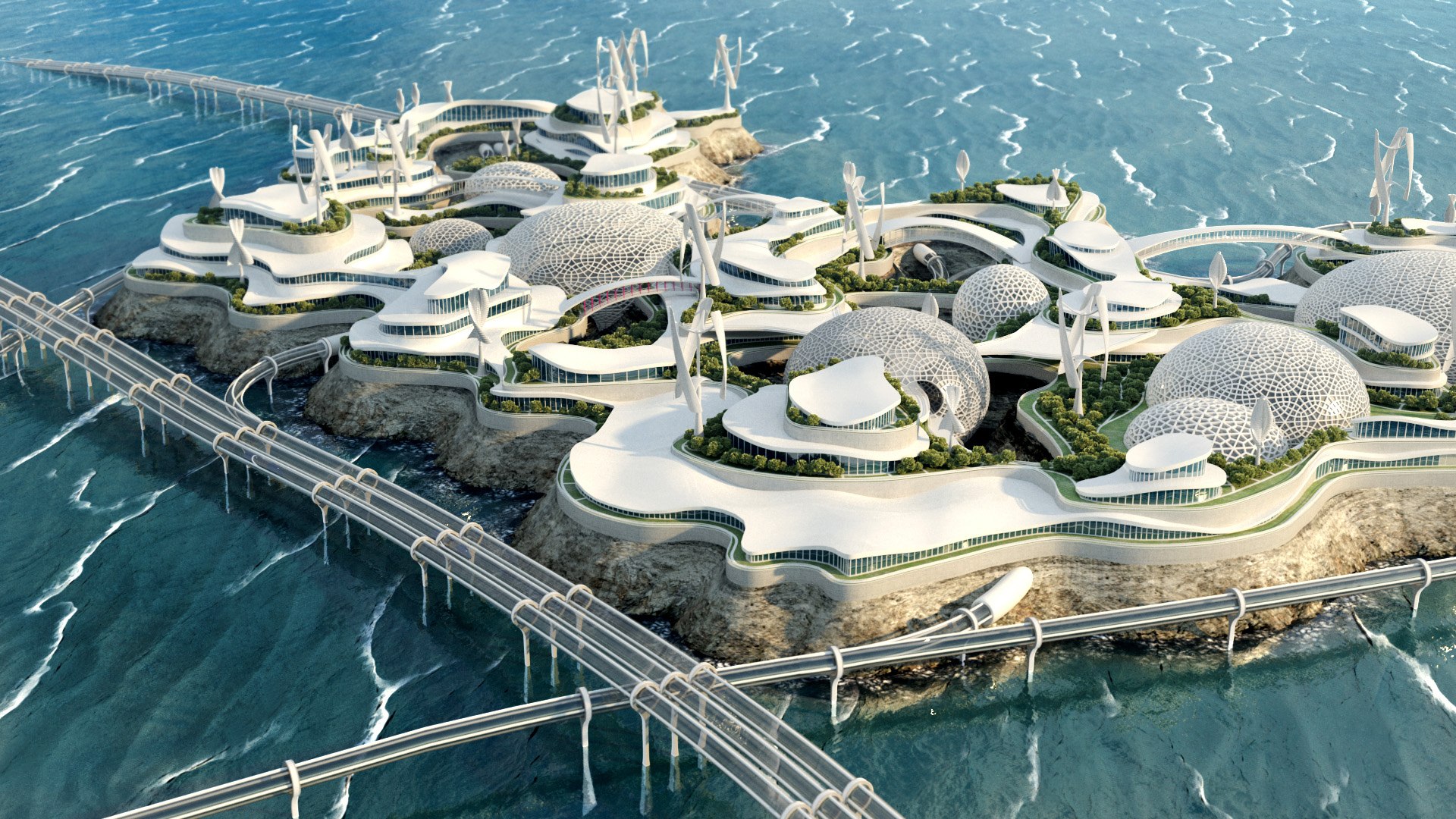 City Future Bionic Architecture 3D Model - TurboSquid 1572400