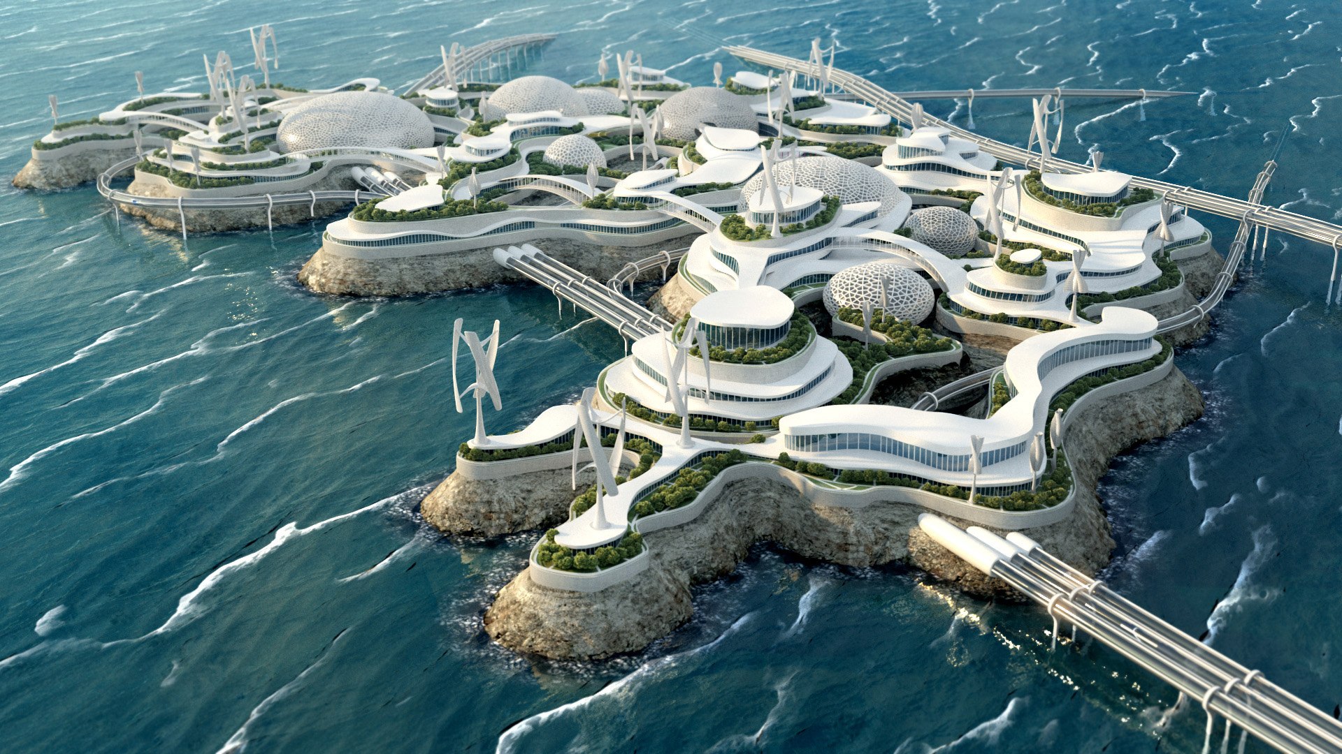 City future bionic architecture 3D model - TurboSquid 1572400