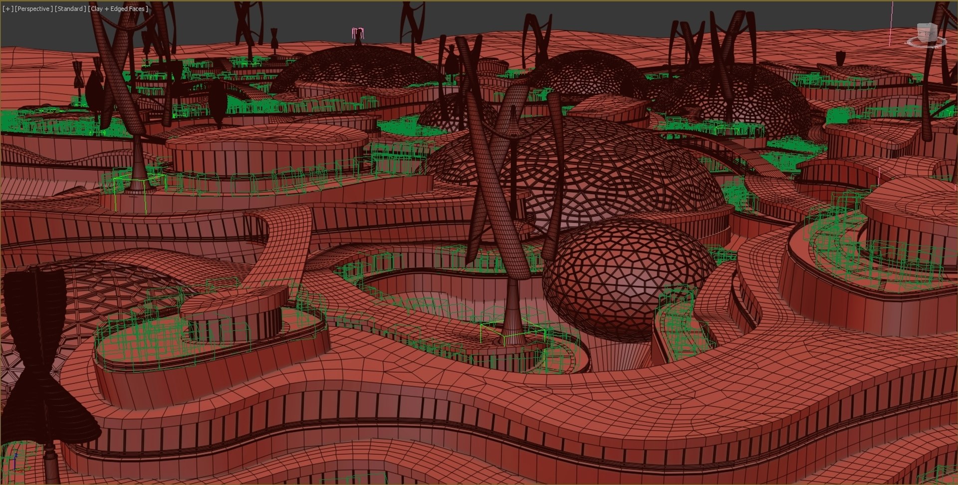 City future bionic architecture 3D model - TurboSquid 1572400