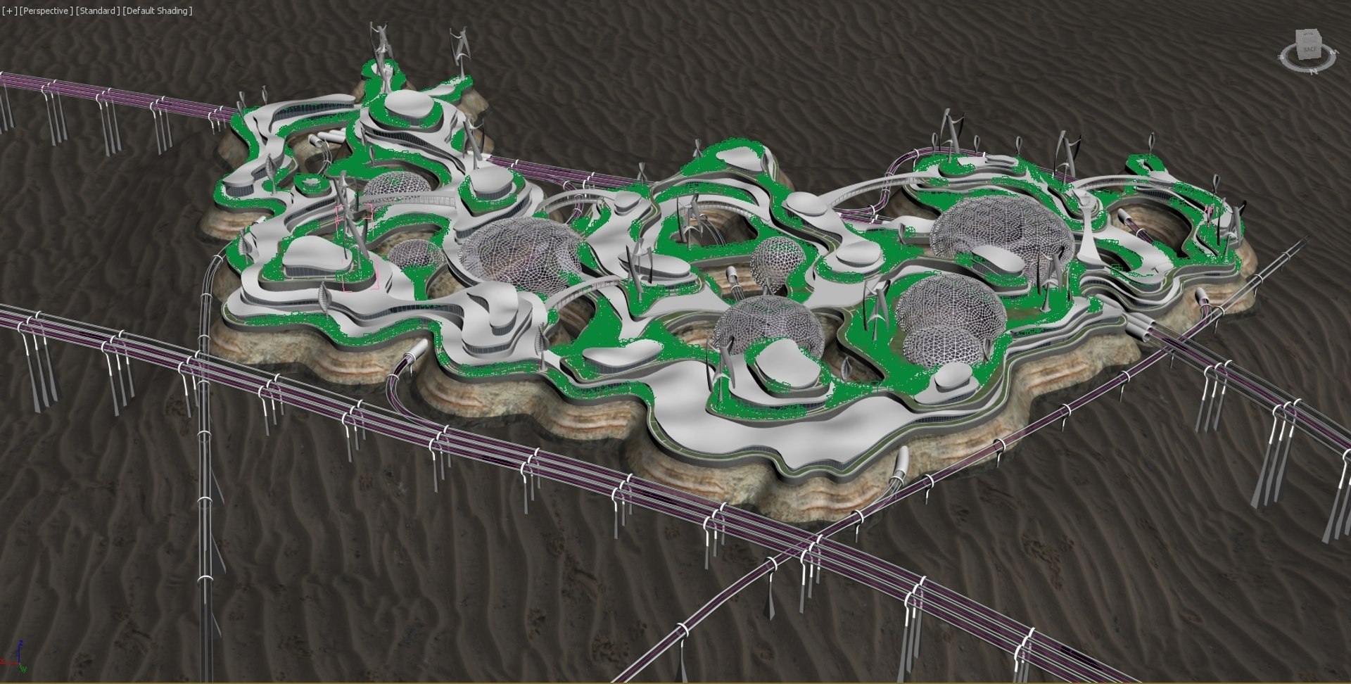 City Future Bionic Architecture 3D Model - TurboSquid 1572400