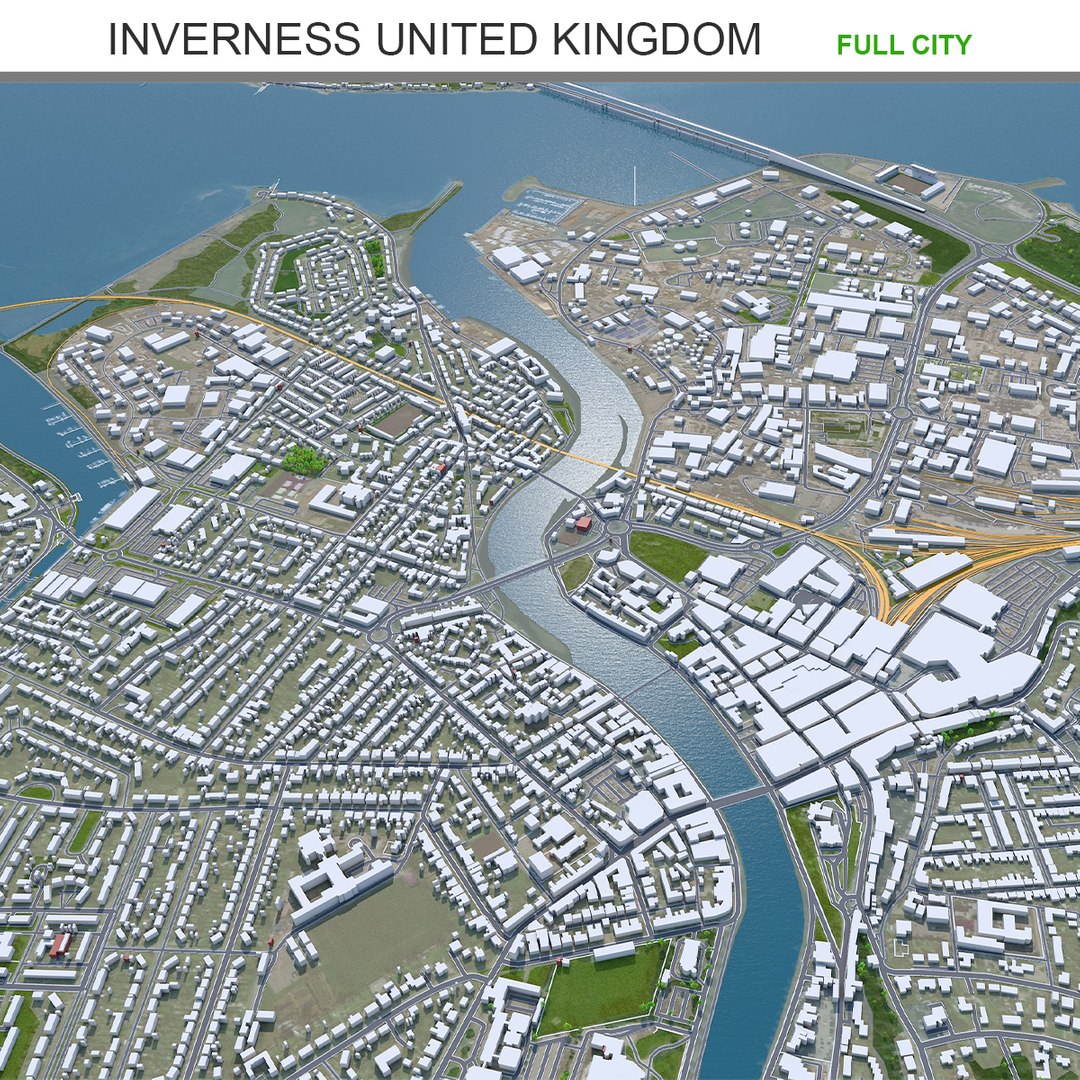 3D Inverness United Kingdom Model - TurboSquid 2042084