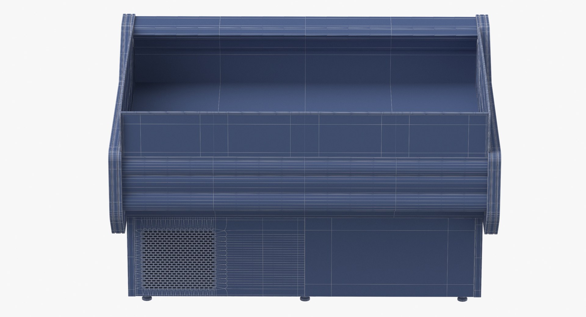 3D Horizontal Refrigerator Display Small Freezer Open Model ...