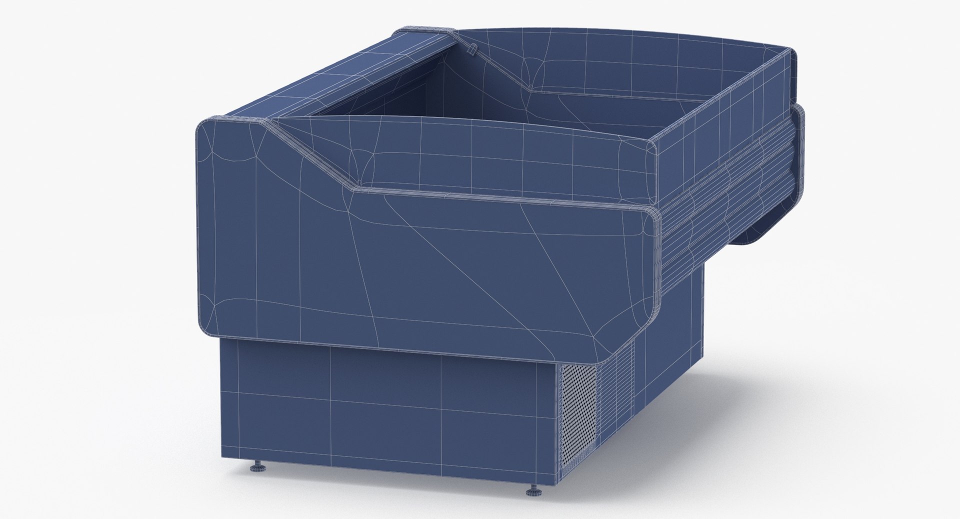 3D Horizontal Refrigerator Display Small Freezer Open Model ...