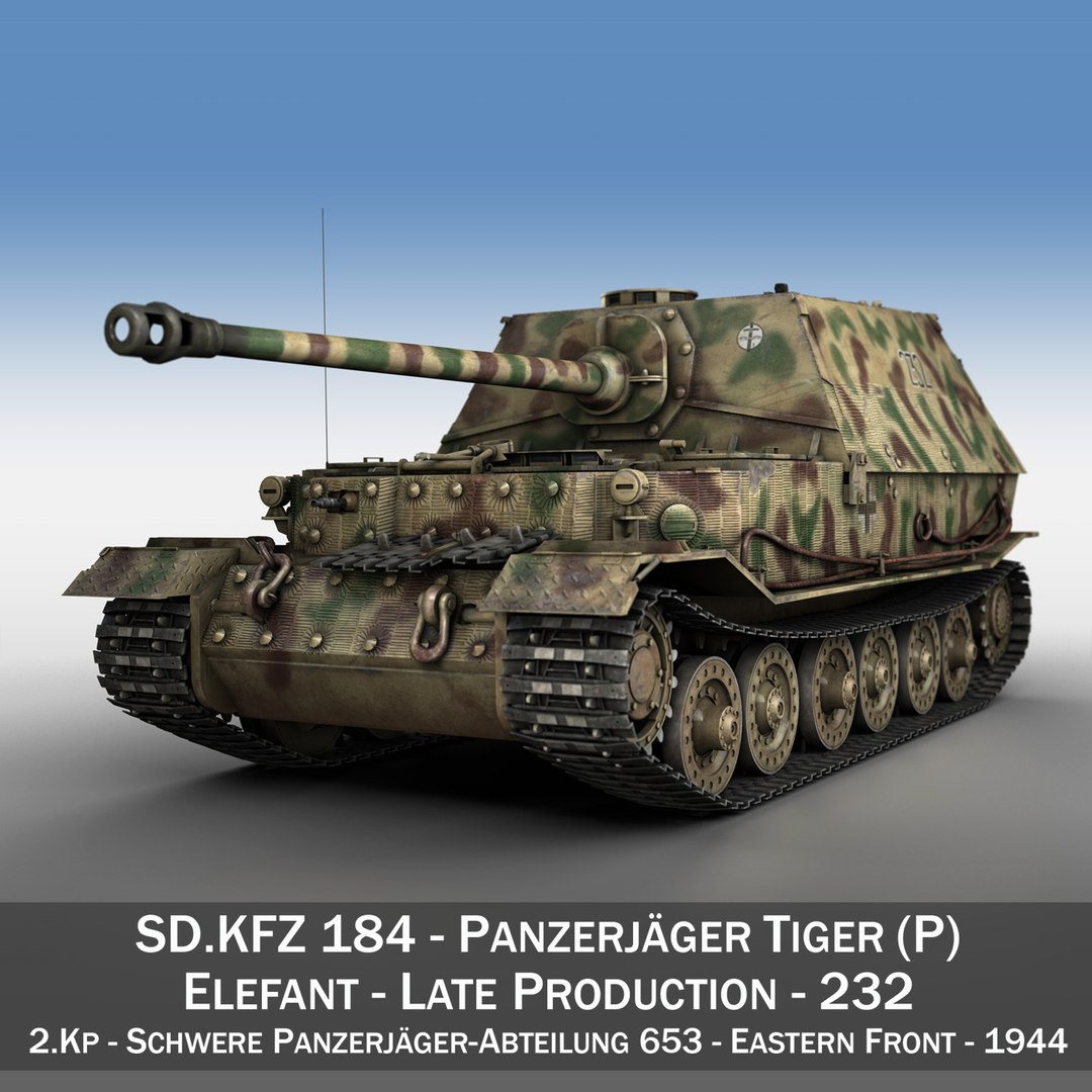 Tiger P - Elefant 3D - TurboSquid 1158424