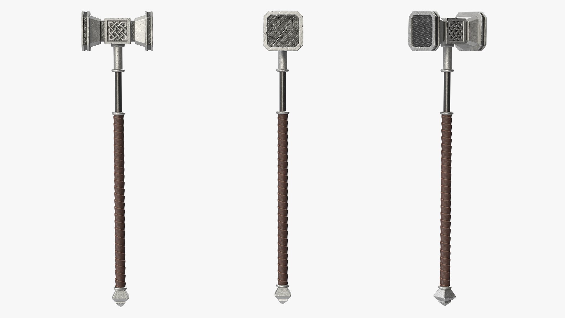 Steel Two Handed Battle Hammer 3D Model - TurboSquid 2391936