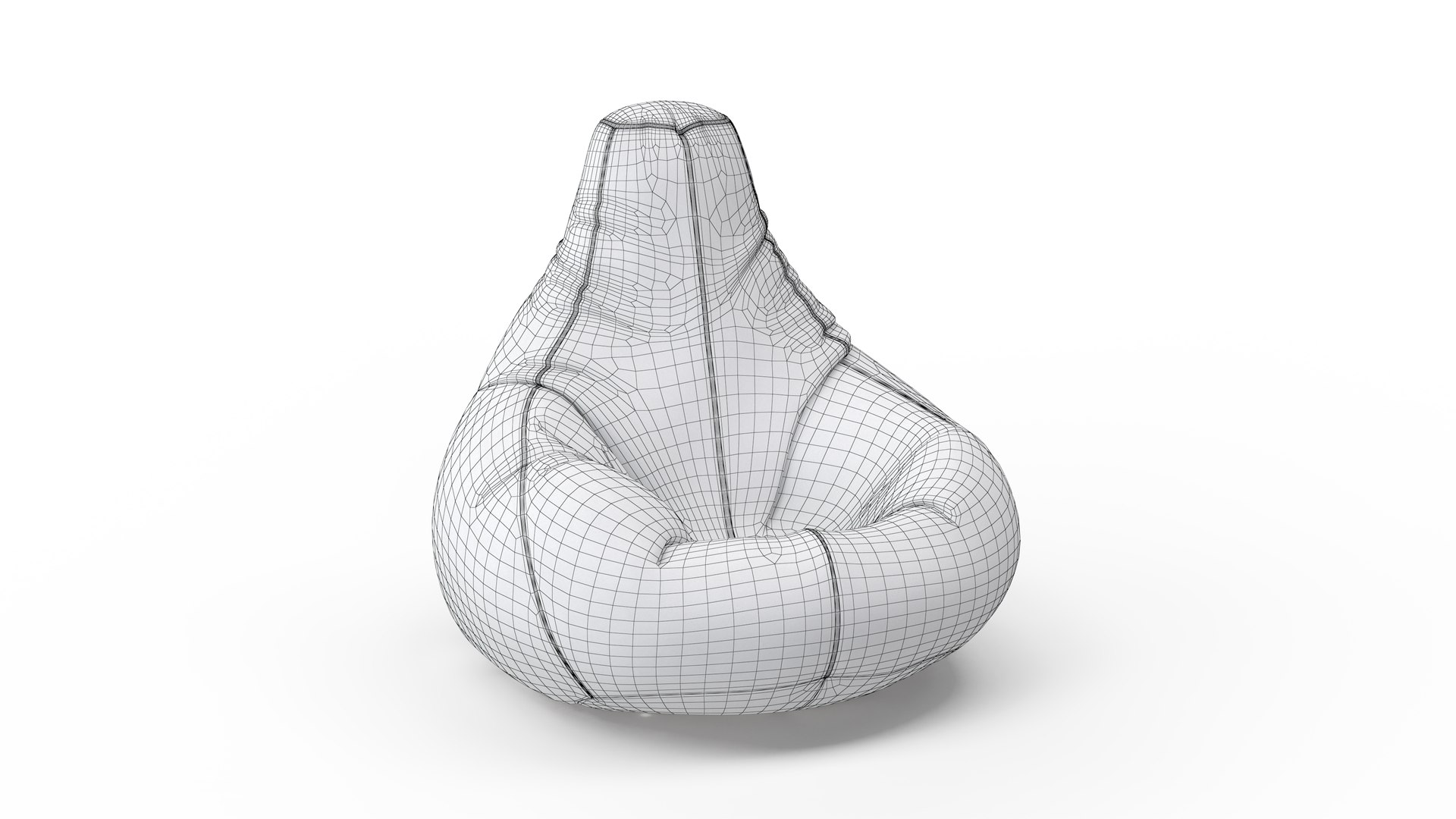 Premium Fabric Classic Bean Bag 3D Model - TurboSquid 2088322