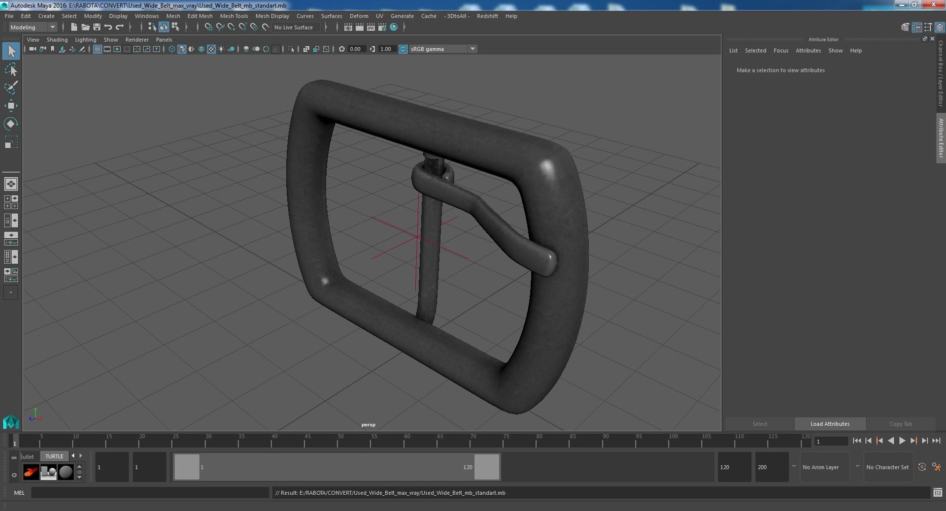 3D Used Wide Belt Model - TurboSquid 2073309