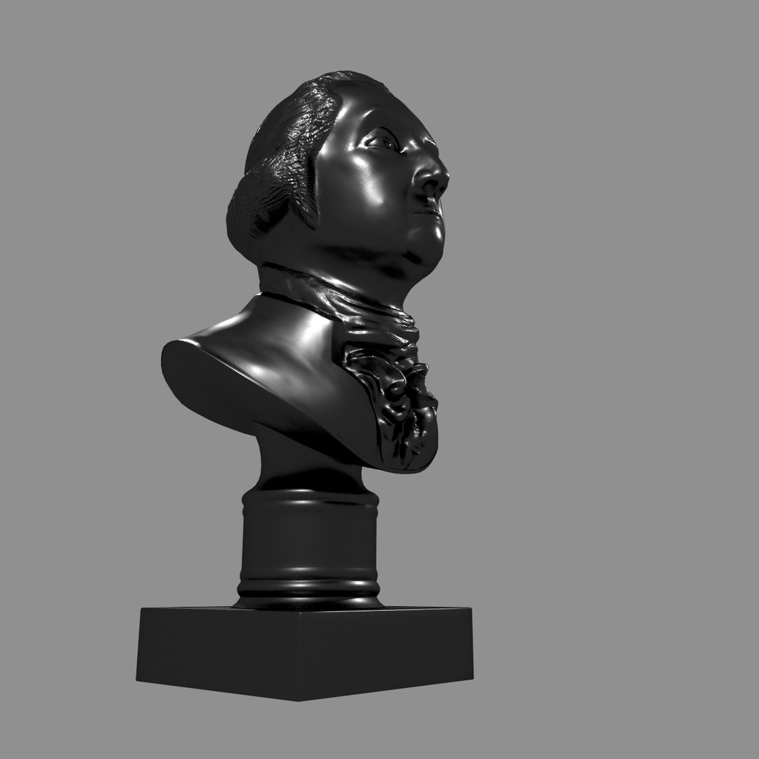 George Washington Bust 3d Obj
