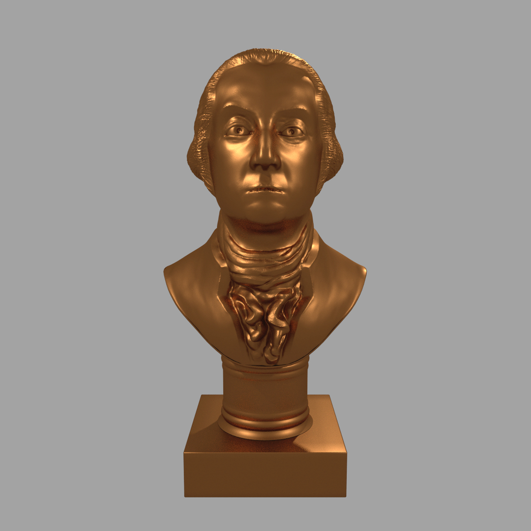 George Washington Bust 3d Obj