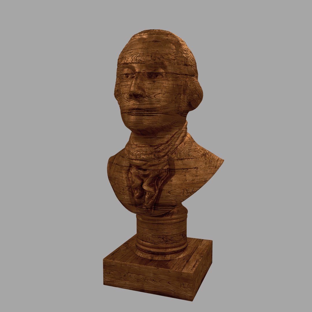 George Washington Bust 3d Obj