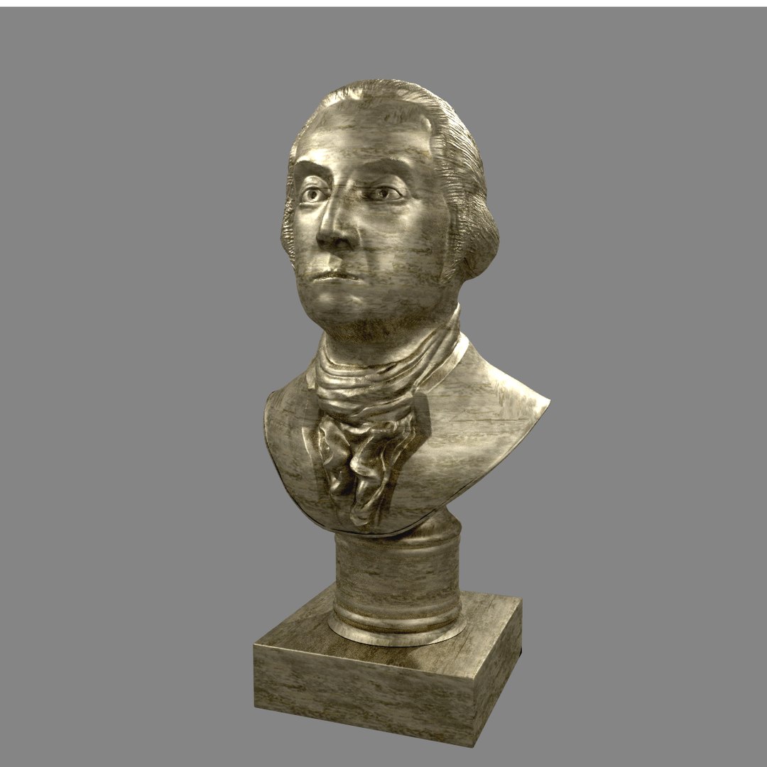 George Washington Bust 3d Obj