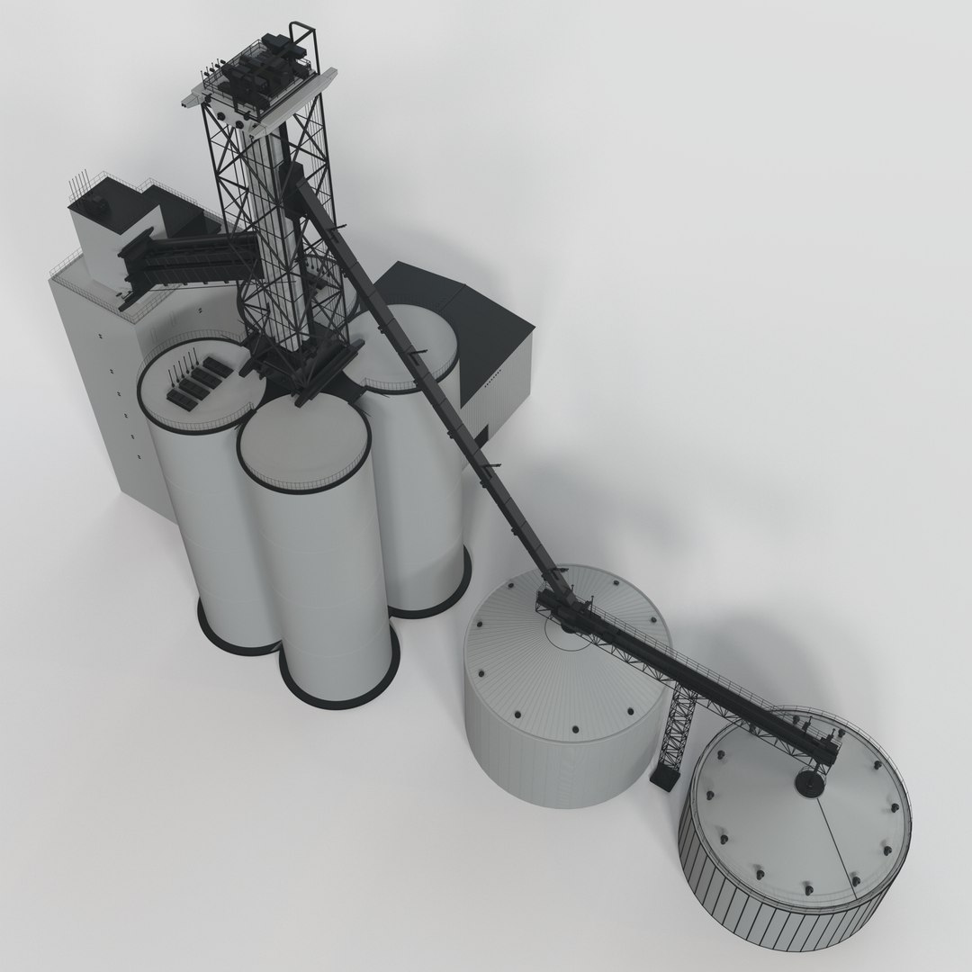 3D concrete plant - TurboSquid 1555918