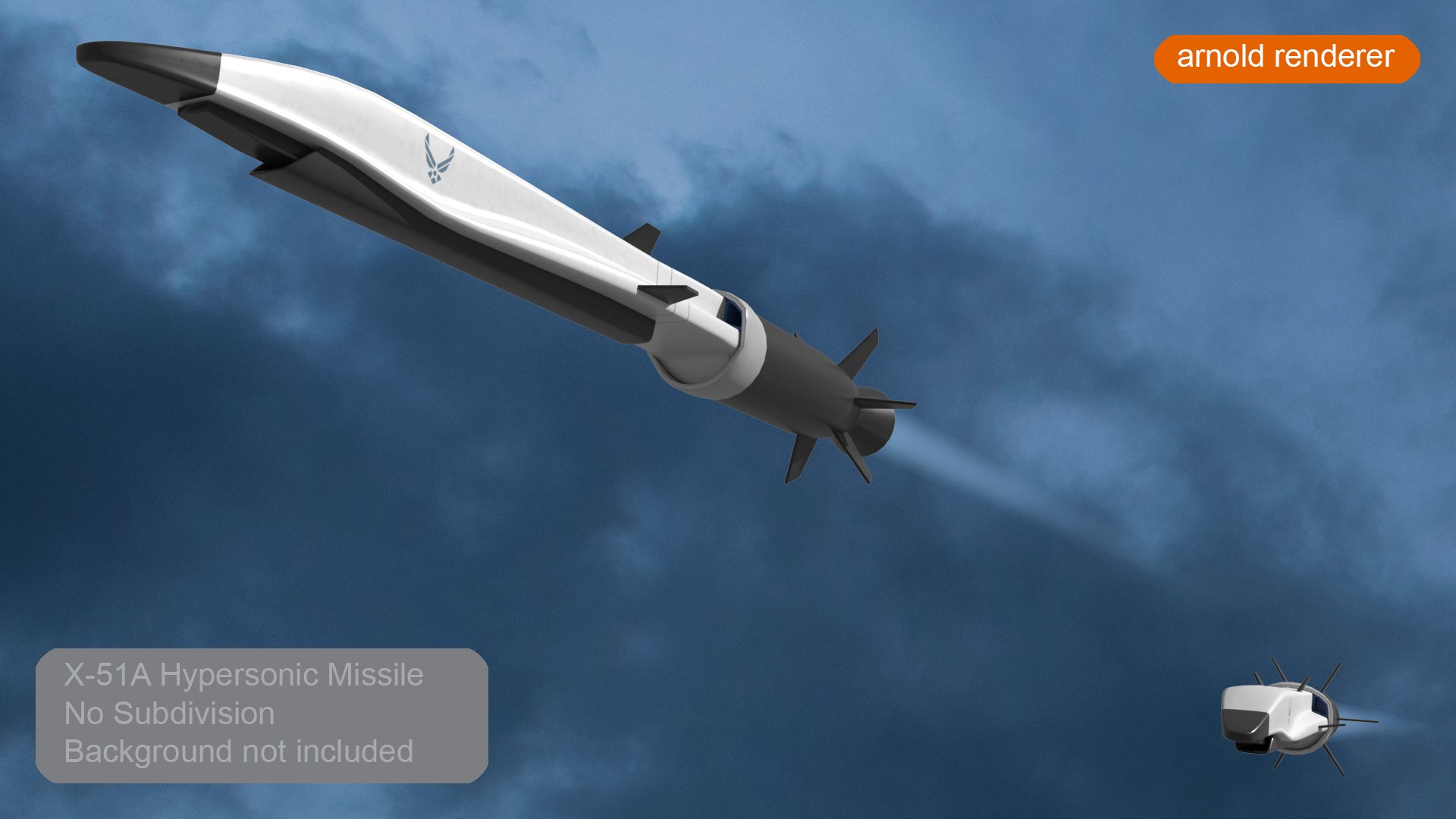 3D X-51 Hypersonic UAV - TurboSquid 2204290