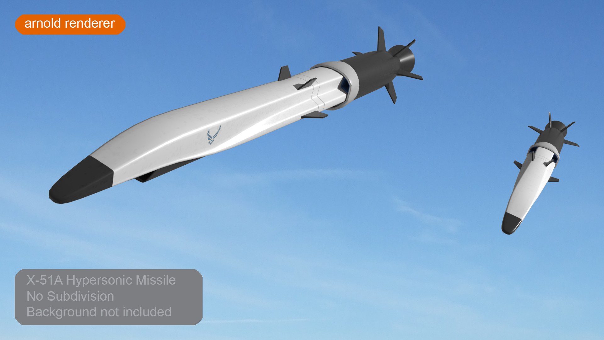 3D X-51 Hypersonic UAV - TurboSquid 2204290