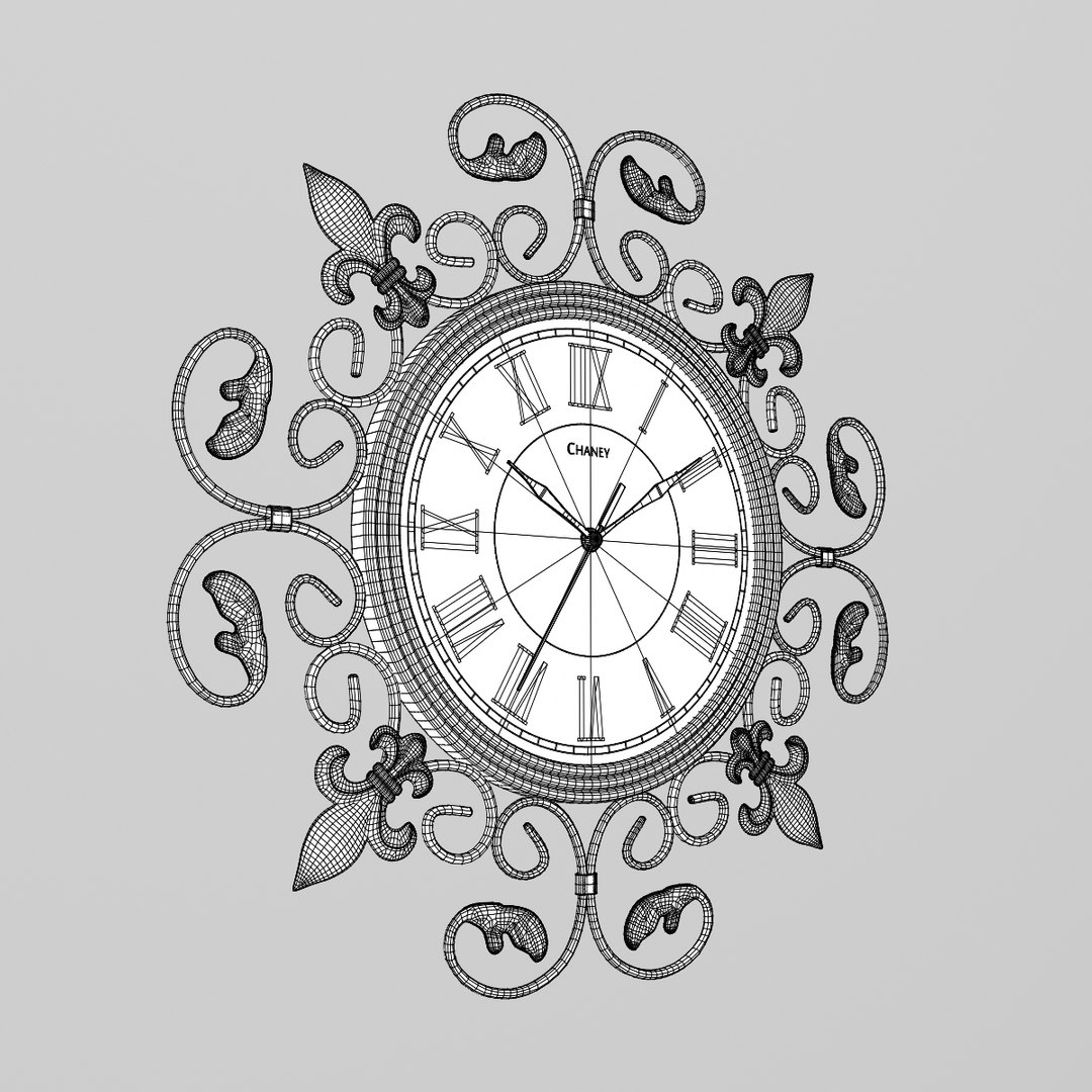 3d Analog Decorative Wall Clock Model