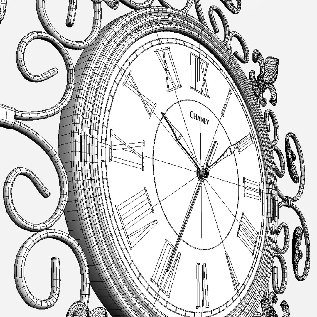 3d Analog Decorative Wall Clock Model