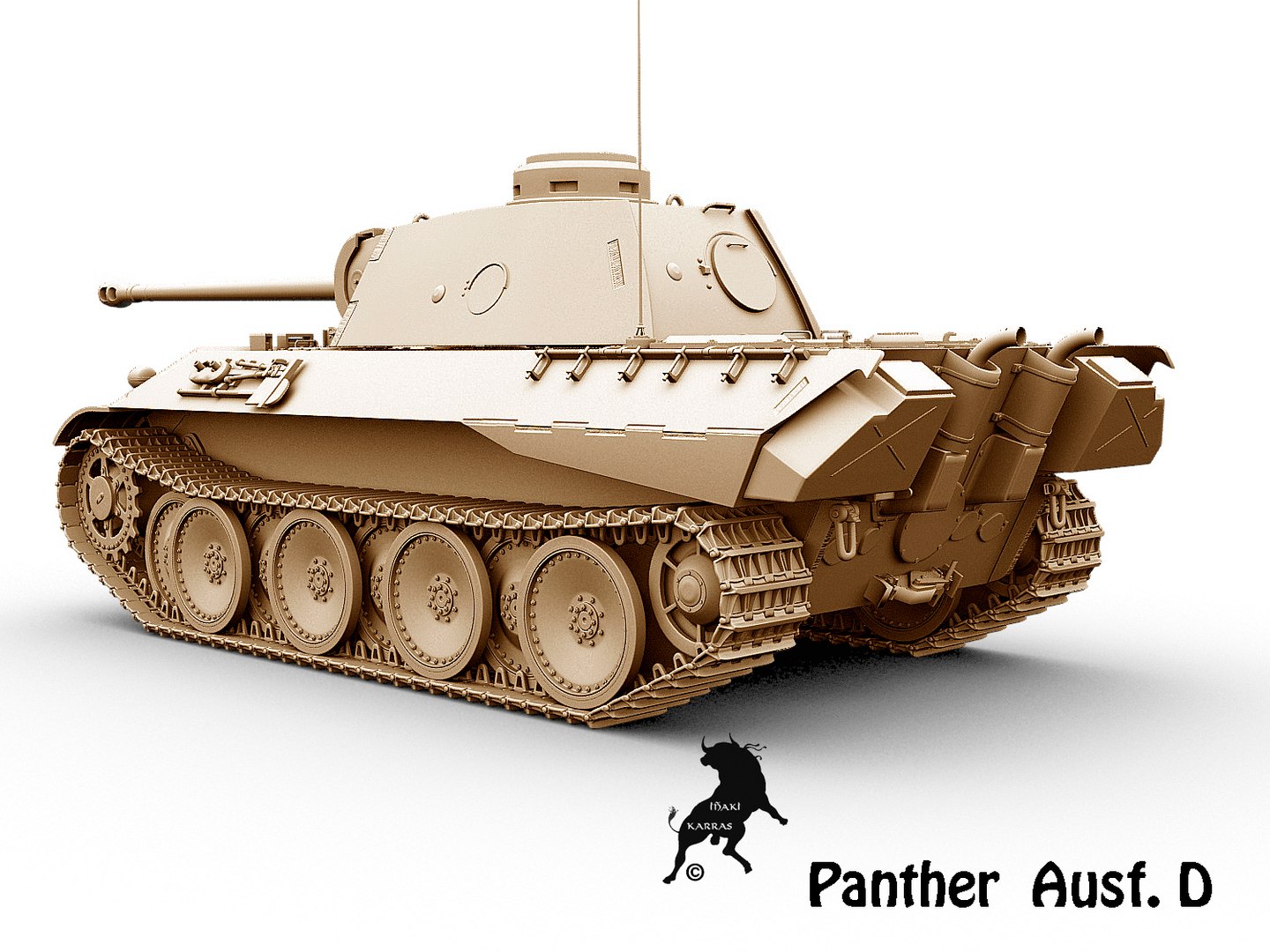 3d Model Panther Panzer Ausf D