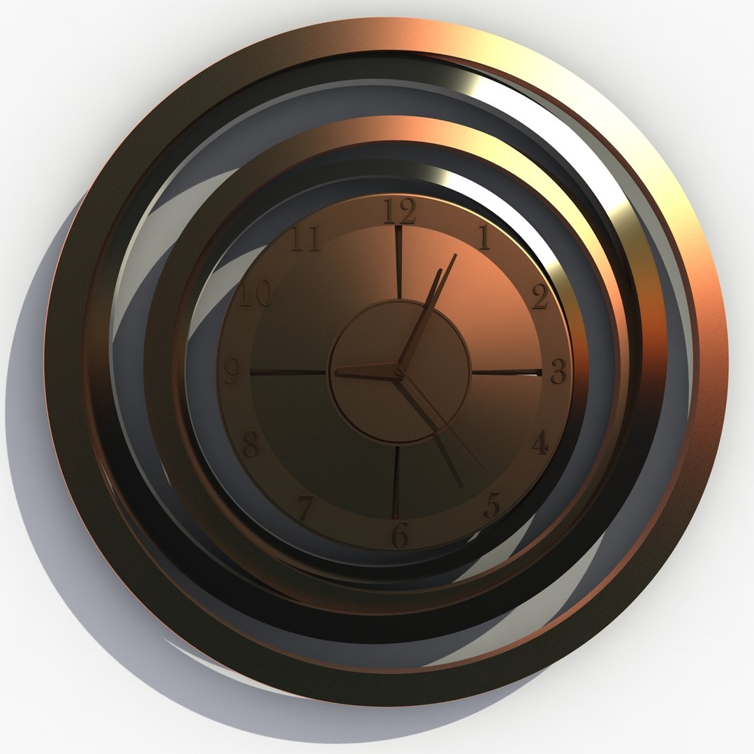 modern big wall clock 3d model