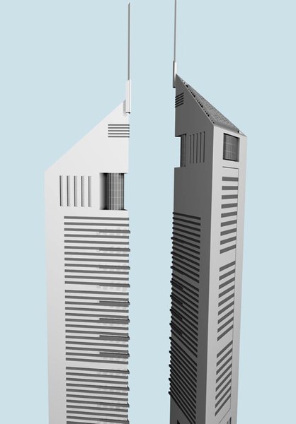 3d model building dubai tower